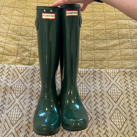 Hunter | Shoes | Green Hunter Boots Us Size Uk Size 8 | Poshmark